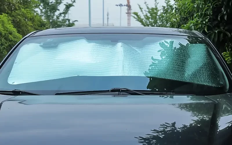 Parasolar auto 140X70 cm – Green Tinted, protecție UV și intimitate ...
