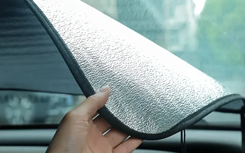 Parasolar auto 140X70 cm – Green Tinted, protecție UV și intimitate ...
